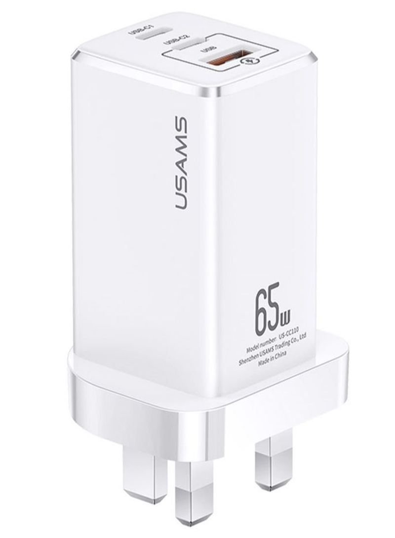 USAMS Mini Fast Charger 65W GaN USB and Dual Type C For ...